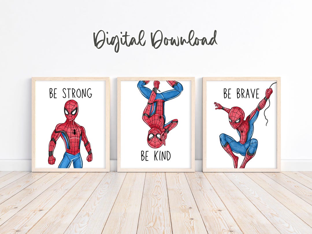 Digital Superhero Affirmation Prints – Set of 3 ‘BE’ Posters (be Strong ...