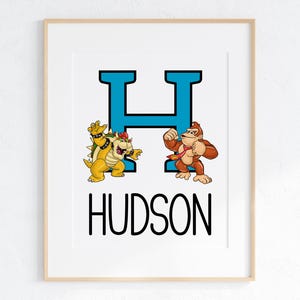 Mario & Friends Personalized Name Prints – Set of 3, Playroom Wall Art ...
