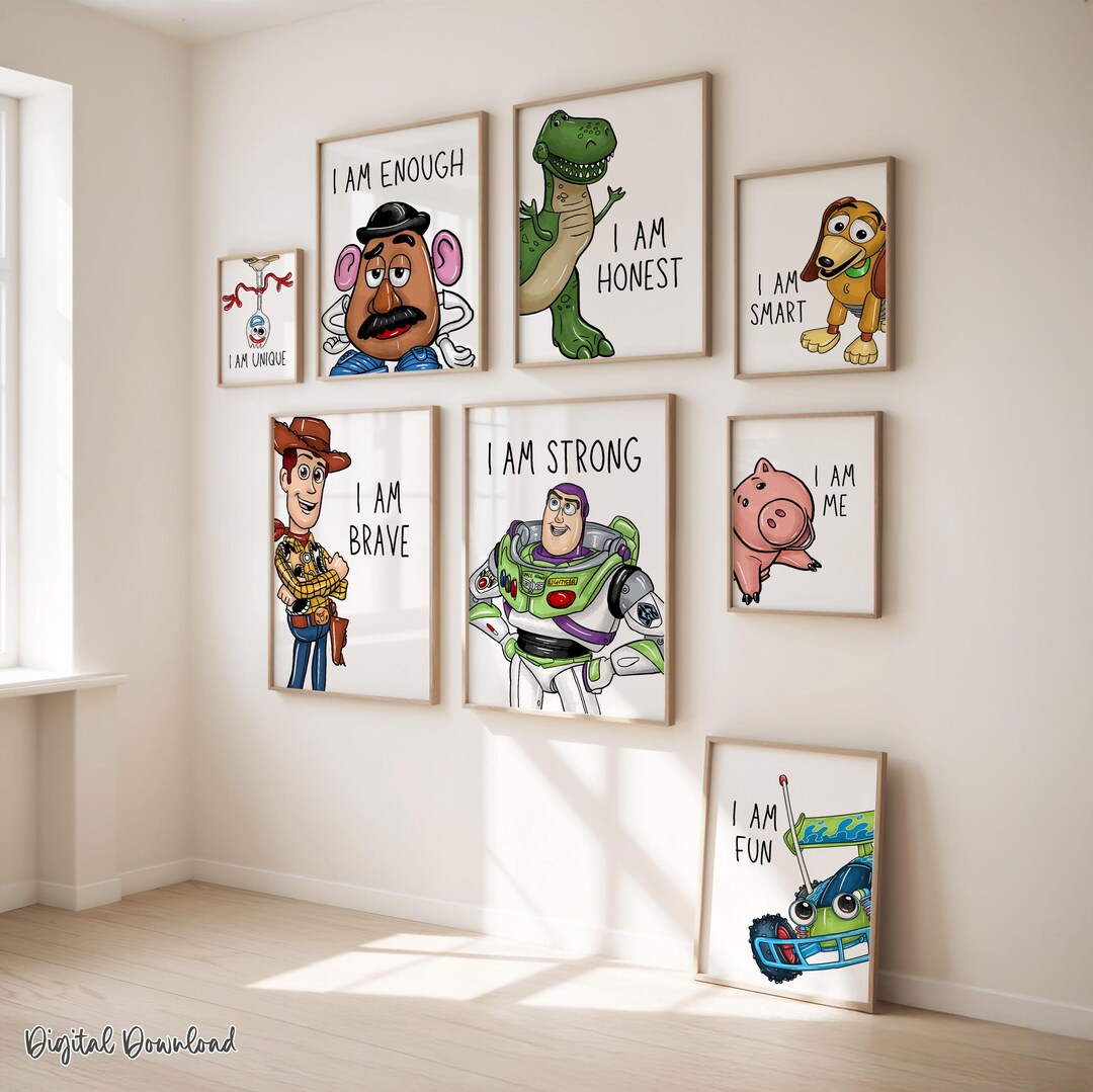 Toy Affirmation Prints – Set of 12 ‘I AM’ Kids Room Posters (digital ...