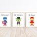 Set of 7 Superhero Prints, Affirmations for Kids, Kids Room Superheroes ...