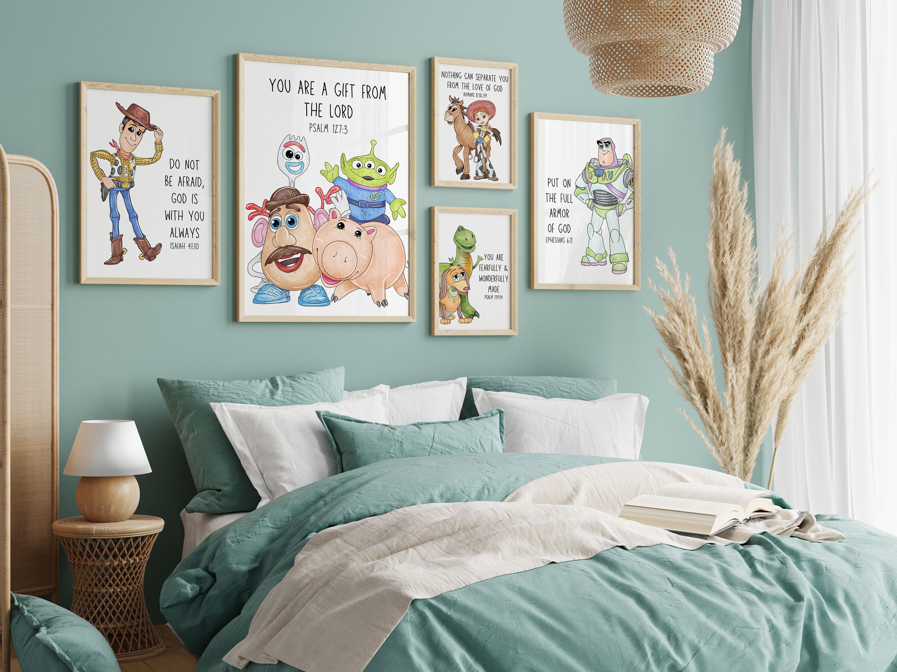 Toy Story Bible Verse Prints: Set of 6 Kids Scripture Art (digital ...