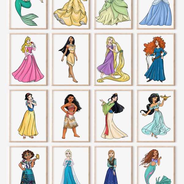 Princess Inspired Wall Art - Etsy