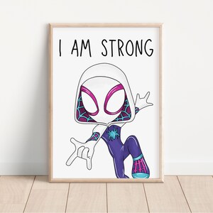 Superhero Affirmation Prints – Set of 3 Positive Quotes for Kids Room ...