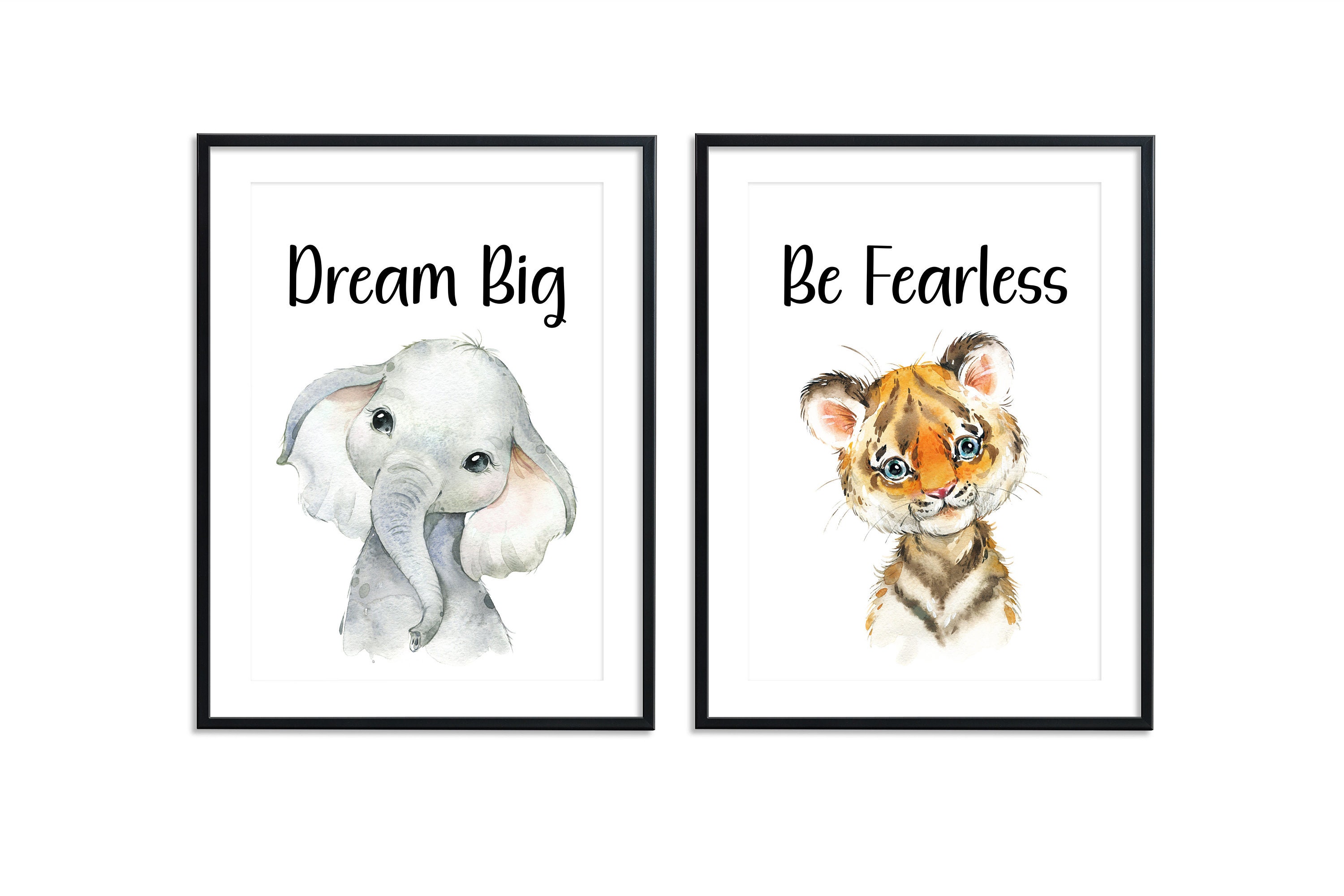 Safari Animal Prints: Set of 12 Jungle Affirmation Decor (digital ...