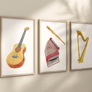 Set of 12 Watercolor Music Posters, Classroom Decor, Education ...