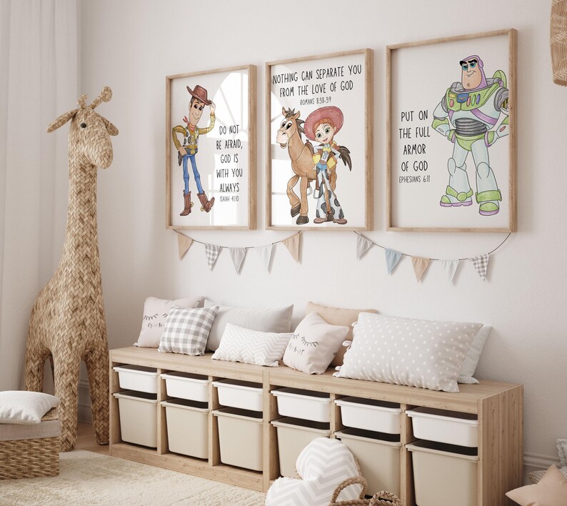 Toy Story Bible Verse Prints: Set of 6 Kids Scripture Art (digital ...