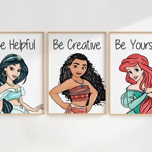 Princesses Affirmation Wall Art – Set of 14 Digital Prints for Girls ...