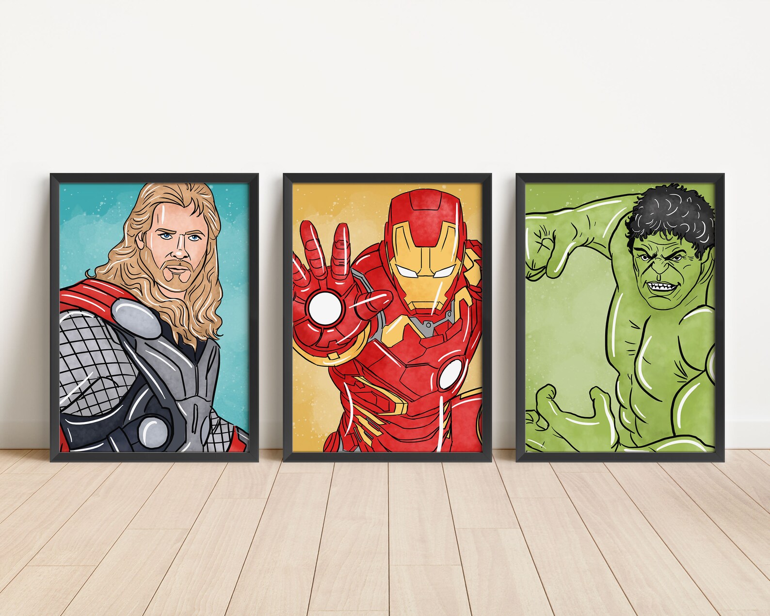 Superhero Boys Room Prints: Set of 6 Colorful Hero Posters (digital ...