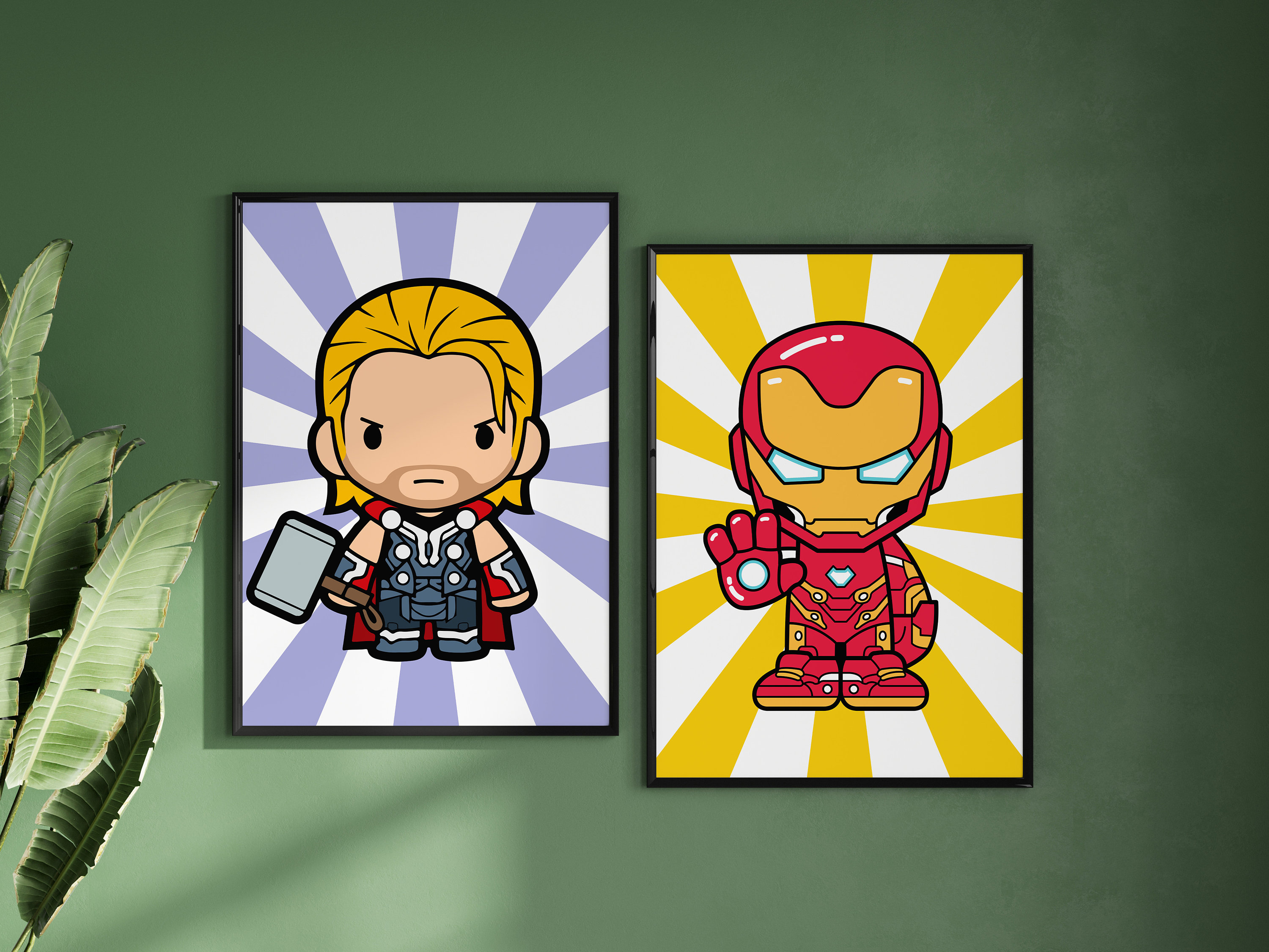 Superhero Wall Art Set of 6 Prints Boys Room Decoration - Etsy