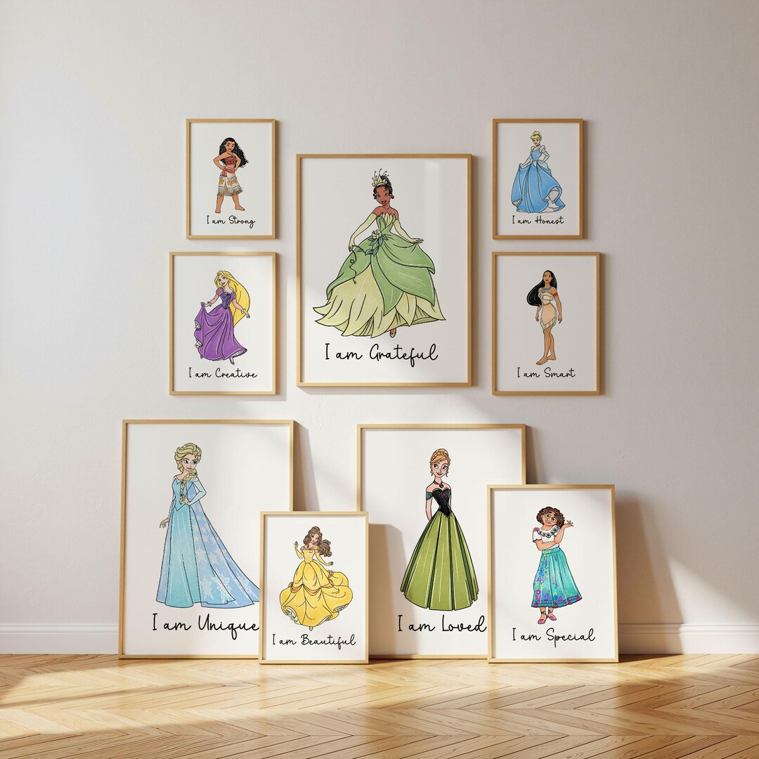 Princesses I Am Affirmation Wall Art, Set of 15, Digital Download - Etsy