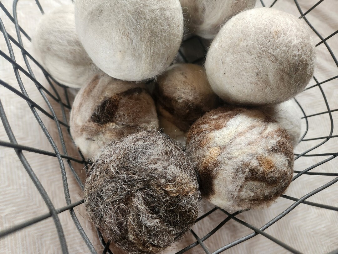 Hand Crafted Felted Wool Dryer Balls 100% Wool Roving - Etsy