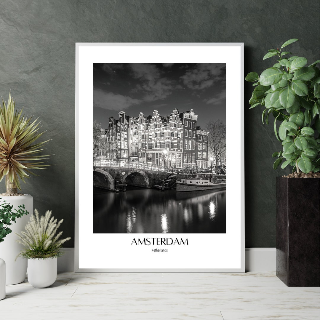 Amsterdam Photo Art Printable Travel Art Home Decor Netherlands Digital ...