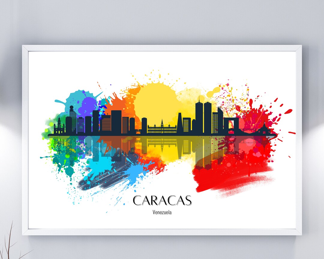 Caracas City Skyline Colorful Printable Wall Art Home Decor Digital ...