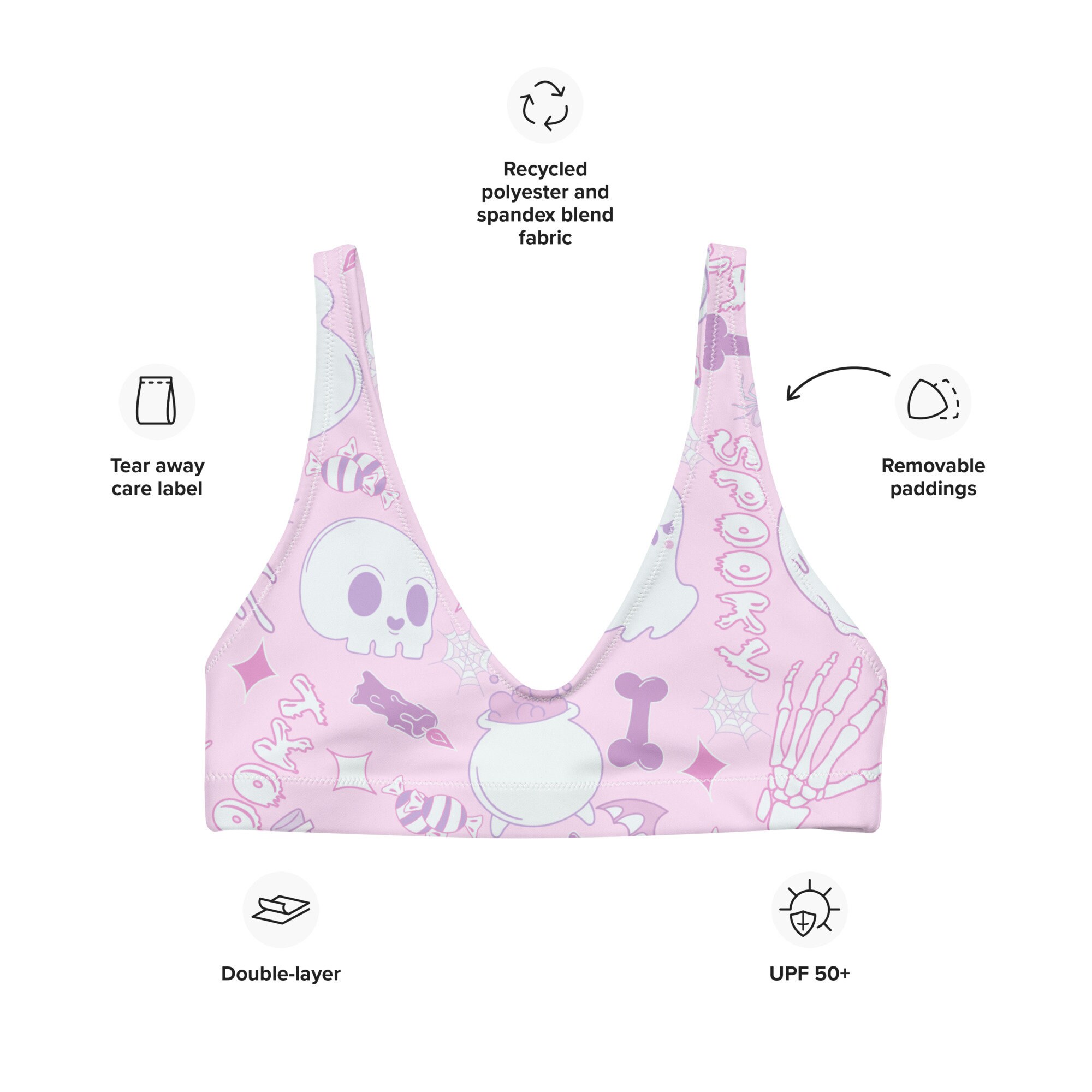 Soft Goth Bikini Top Spooky Babe Yami Kawaii Pastel Goth Clothing ...