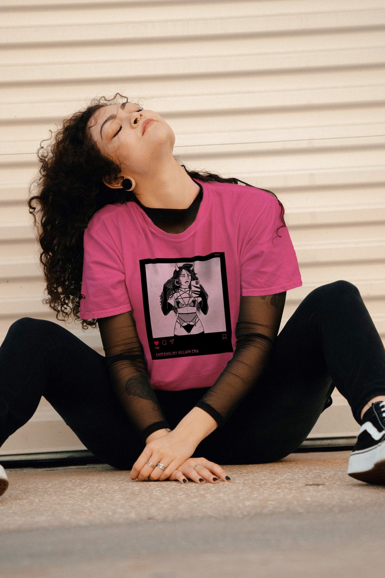 Yami Kawaii Egirl Villain Era Aesthetic Shirt Menhera Yume Kawaii Pastel Goth Clothing Decora ...