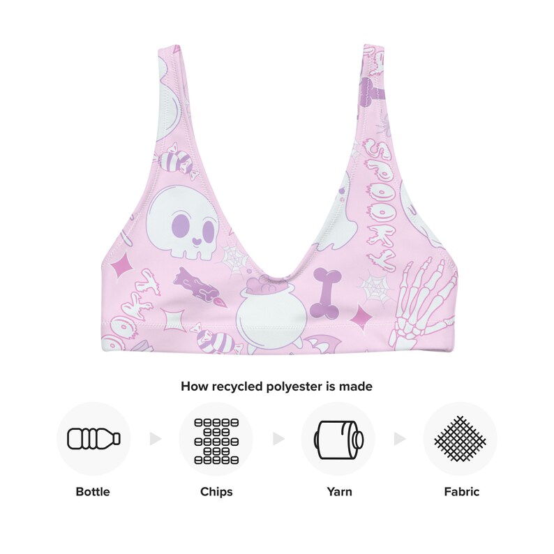 Soft Goth Bikini Top Spooky Babe Yami Kawaii Pastel Goth Clothing ...