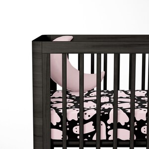 Goth Baby Pink Ghost Fitted Crib Sheets, Gothic Nursery, Pastel Goth ...