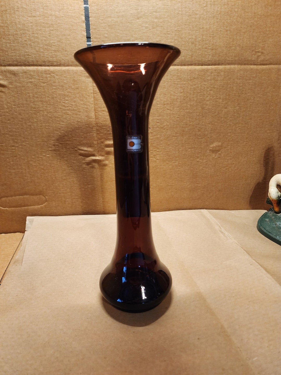 Vintage Blenko Hourglass Vase - Etsy