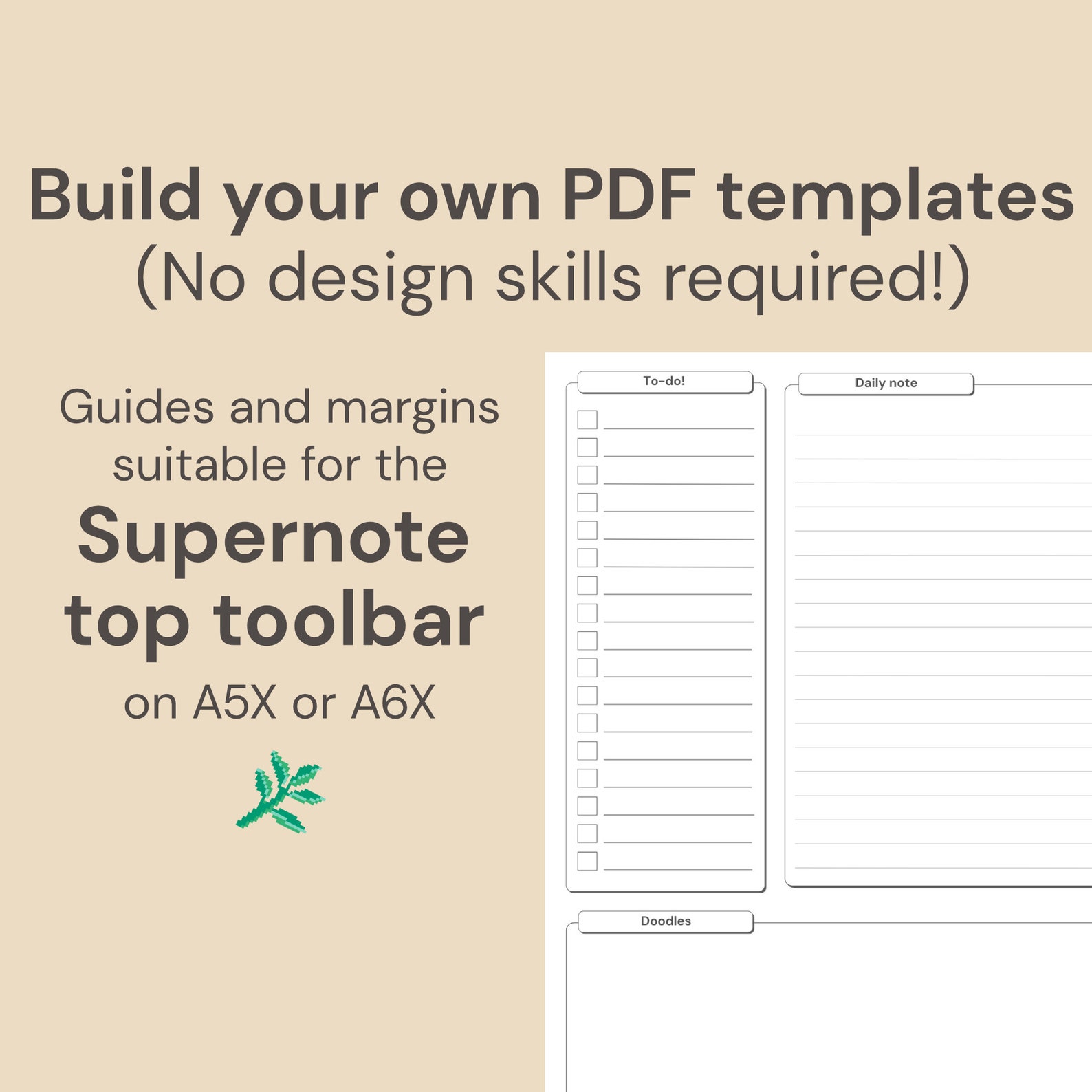 CUSTOMIZABLE Supernote Template To-do, Note, Undated Monthly & 2025 ...