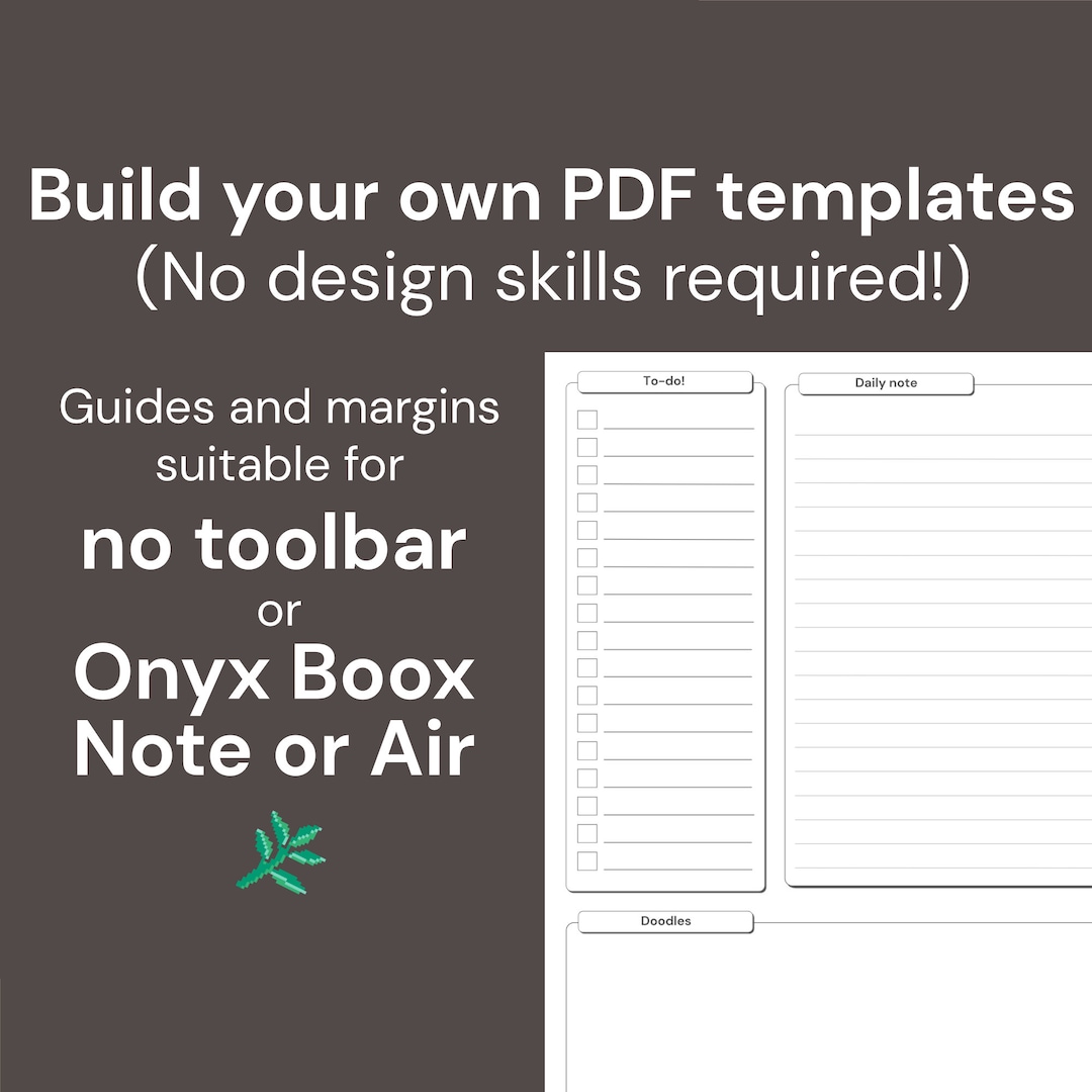 CUSTOMIZABLE Boox Note Air 2 Template / Supernote Template - To-do ...