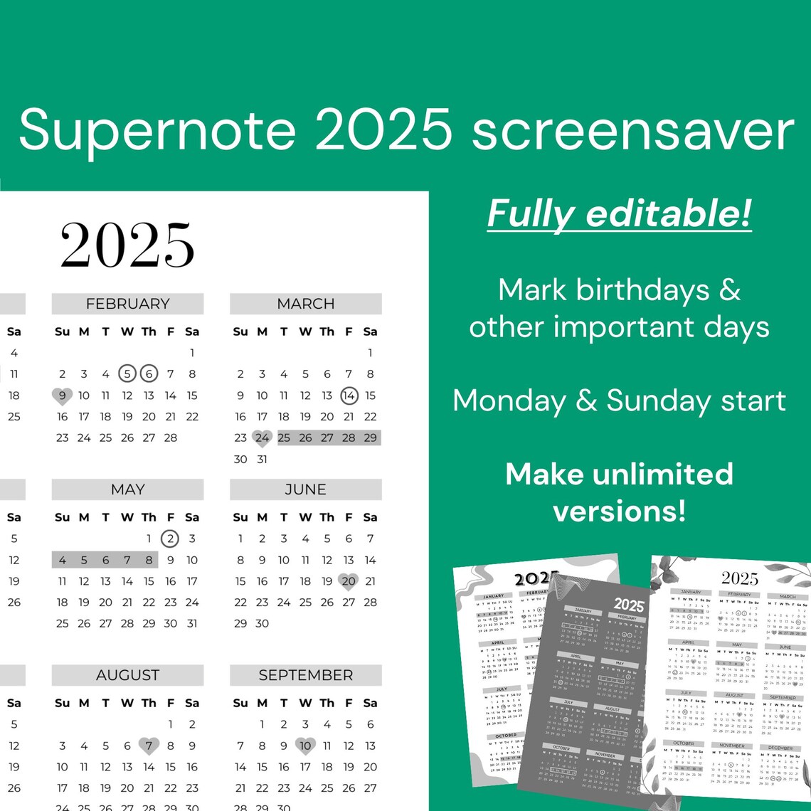 Supernote 2025 CUSTOMIZABLE Screensaver / Template - Make Unlimited ...