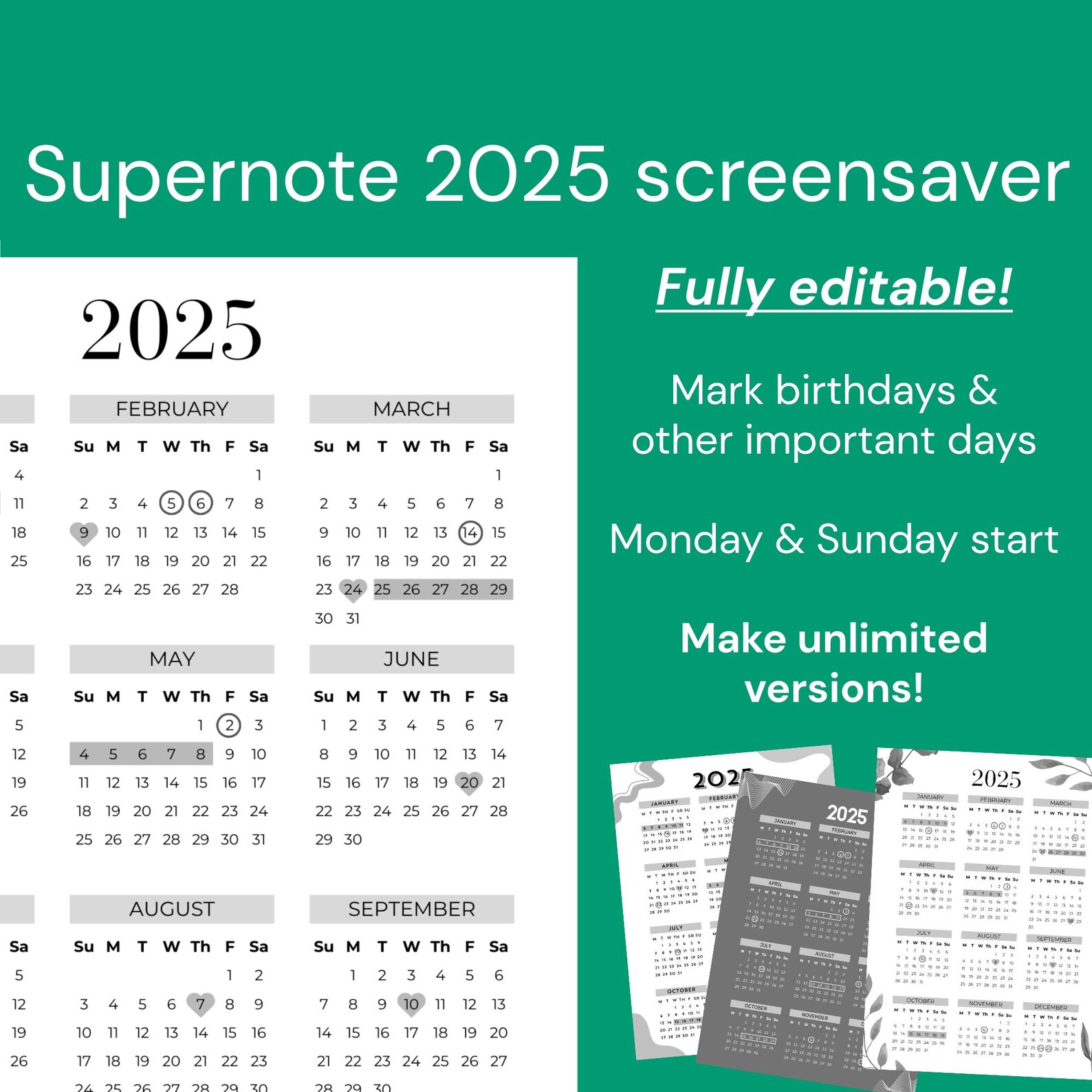 Supernote 2025 CUSTOMIZABLE Screensaver / Template - Make Unlimited ...