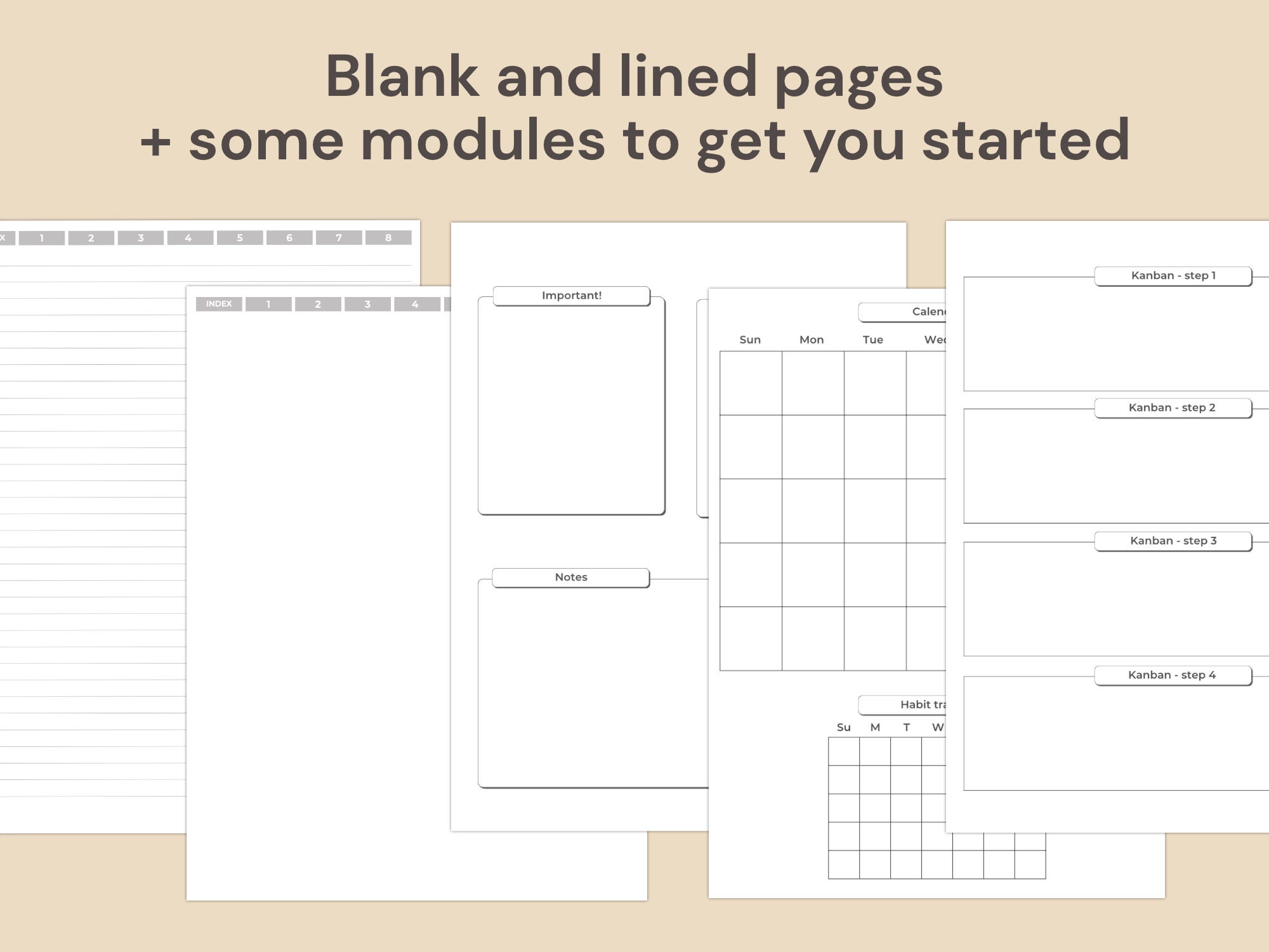 Kindle Scribe EDITABLE Linked PDF Notebook - Insert Your Own Images ...