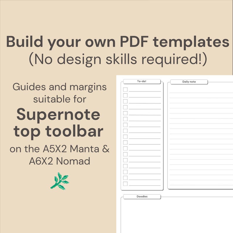 CUSTOMIZABLE Supernote Template - To-do, Note, Undated Monthly & 2025 ...