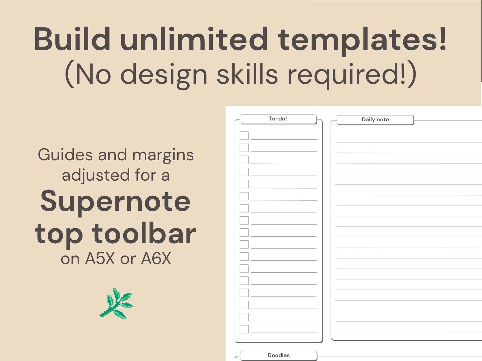 EDITABLE Supernote Template Customizable W/ To-do Note - Etsy