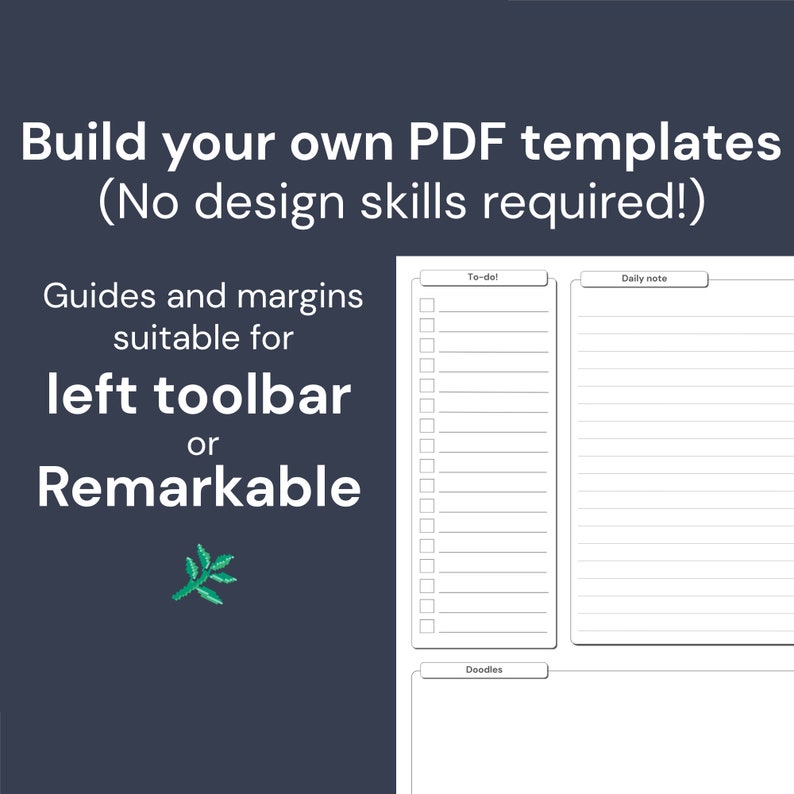 CUSTOMIZABLE Remarkable 2 / Pro or Supernote Template - Customizable ...