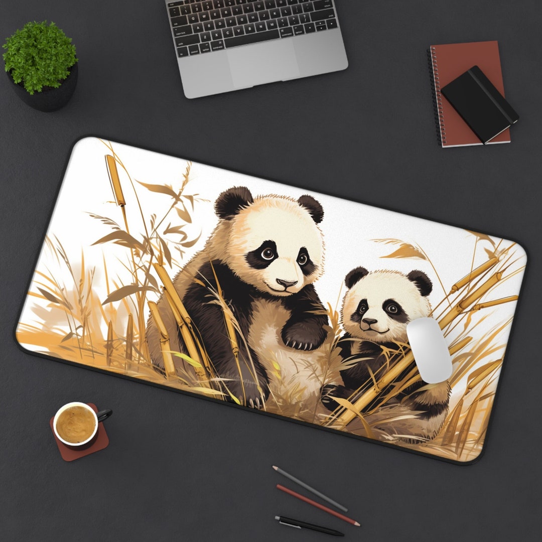 Panda Desk Mat, Wildlife Inspired Desk Mat, Nature Theme Gift, Office ...