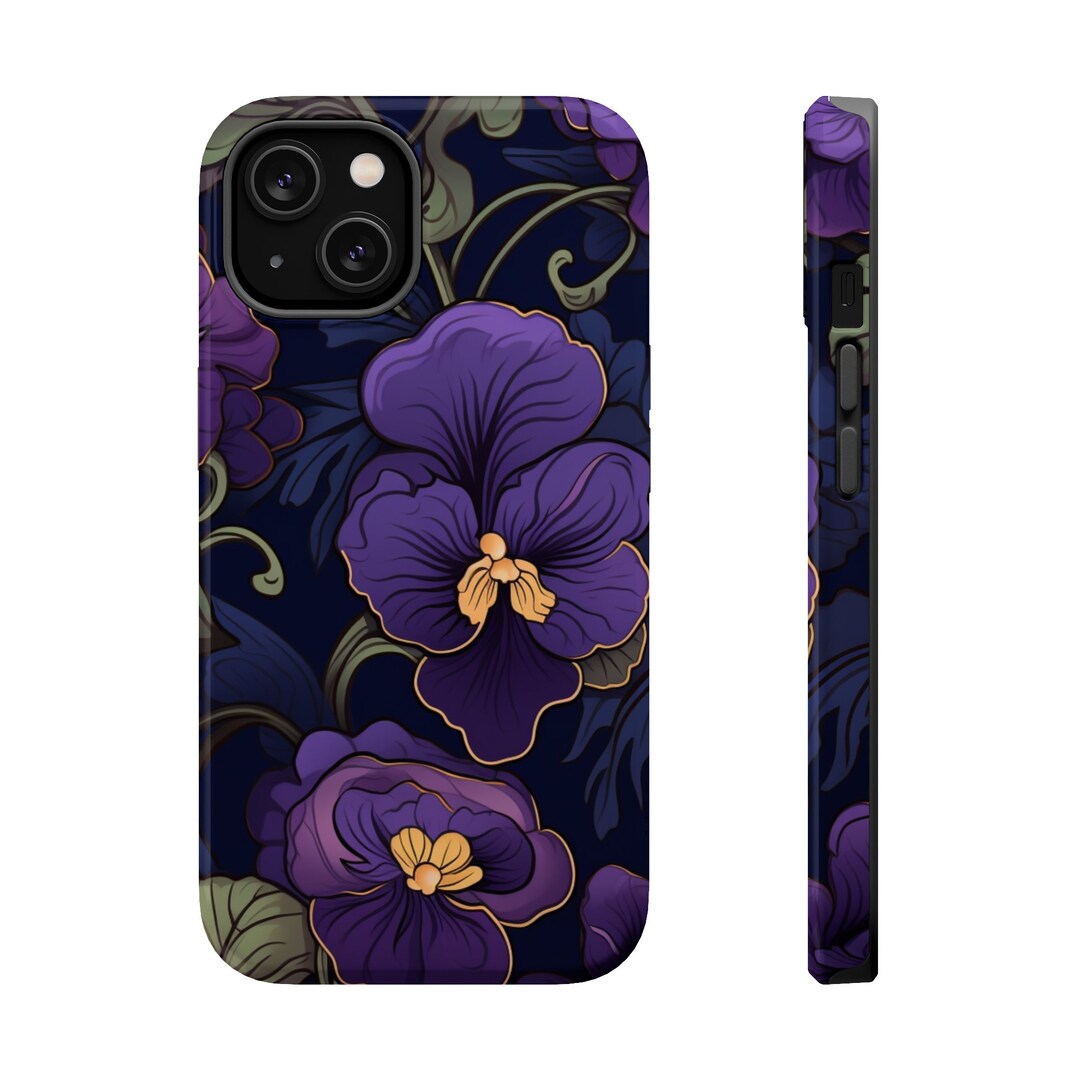 Violets Magsafe Tough iPhone Cases, Flowers Magsafe Case, Violets ...