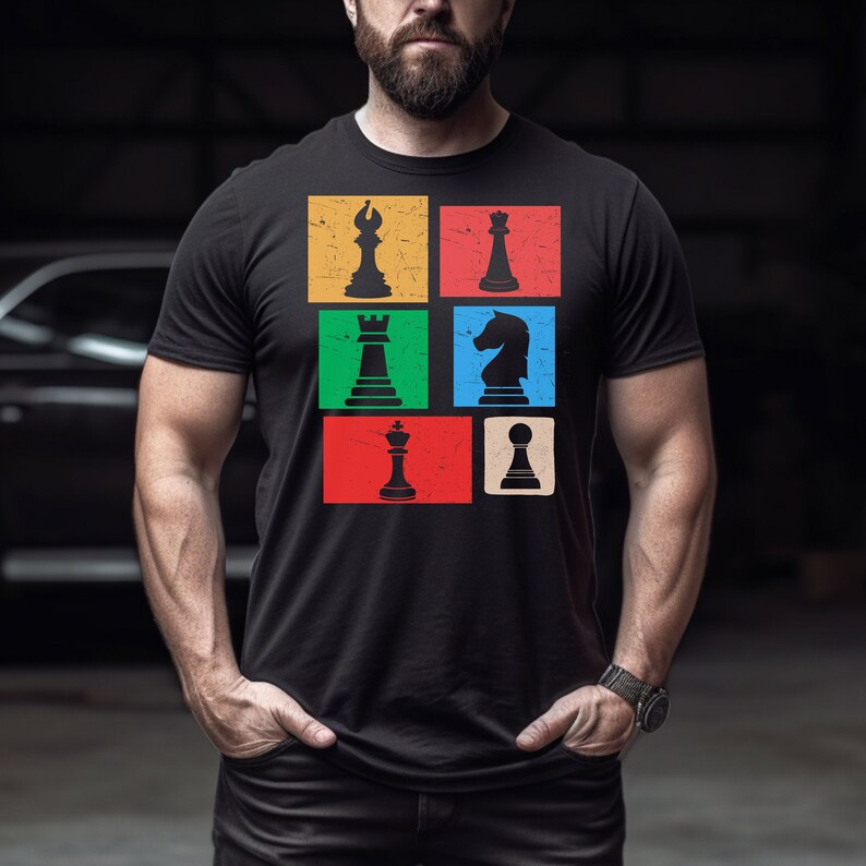 Chess Tee, Chess Player T-shirt, Chess Lover Gift, Chess Pieces Shirt ...
