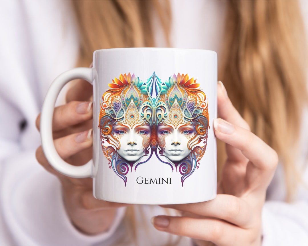 Gemini Mug, Gemini Coffee Cup, Gemini Gift, Zodiac Gemini Mug, Zodiac ...