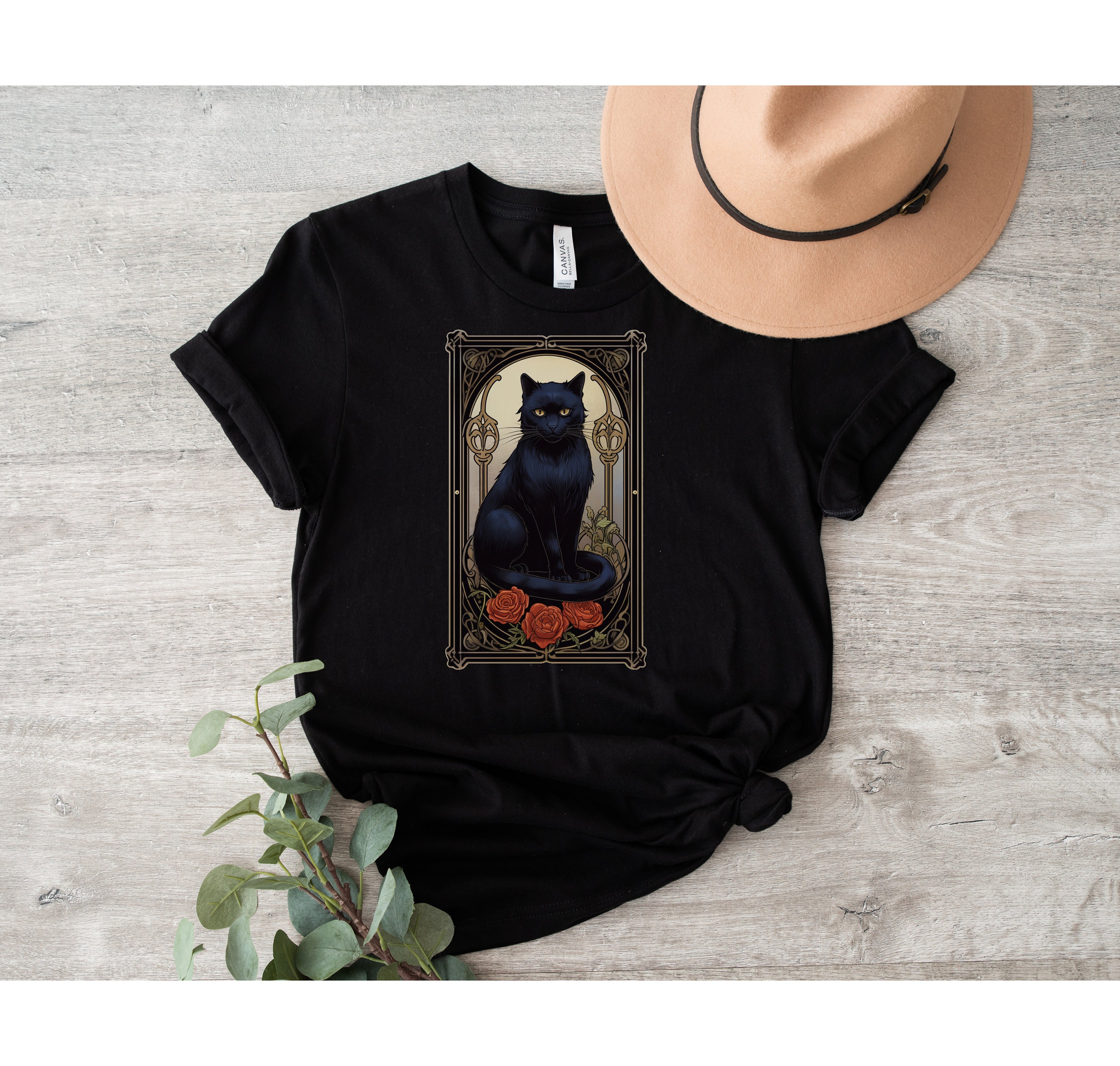 Black Cat Tee Black Cat Gift Black Cat Shirt Black Cat - Etsy