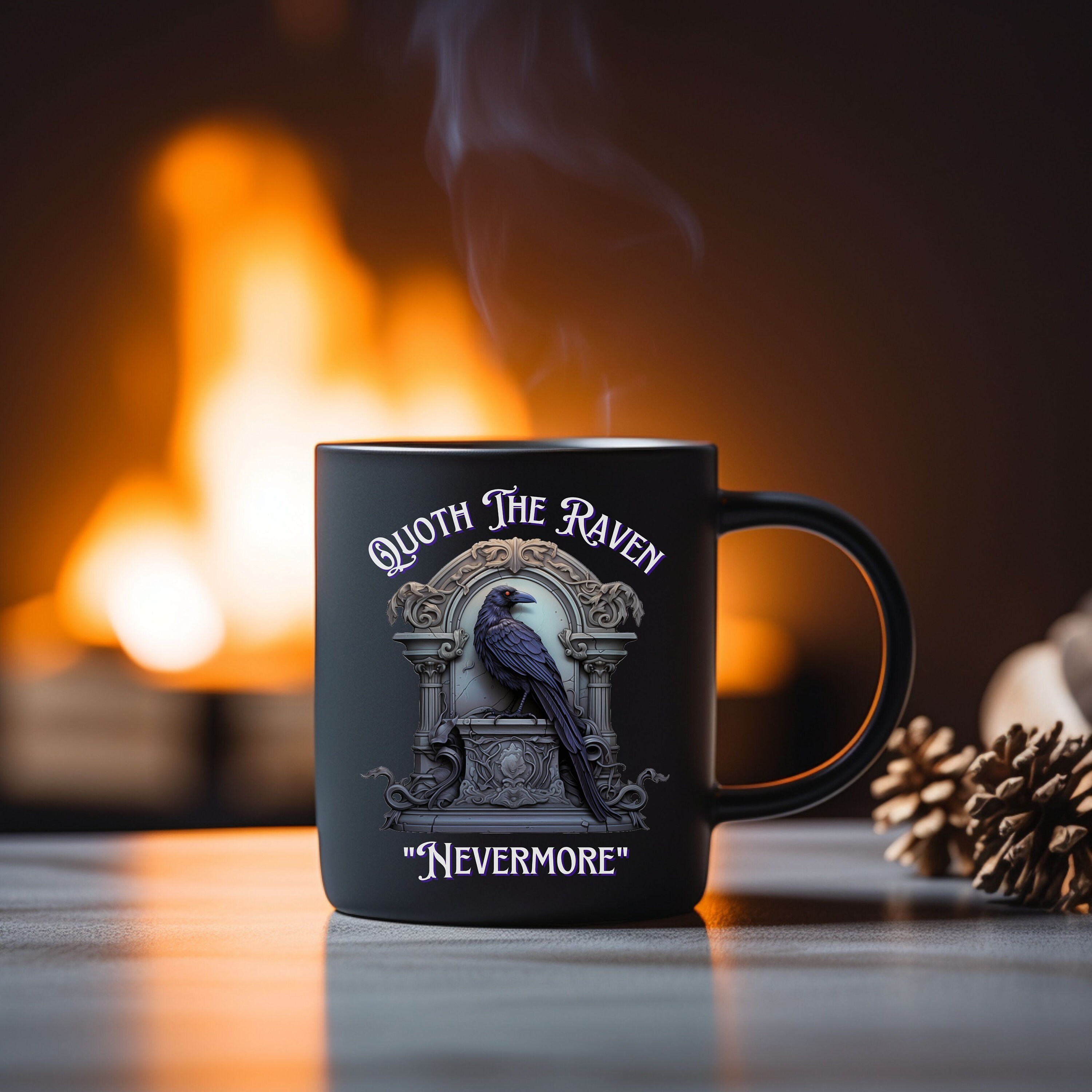 The Raven Mug. Quoth the Raven Mug Edgar Allan Poe Mug - Etsy