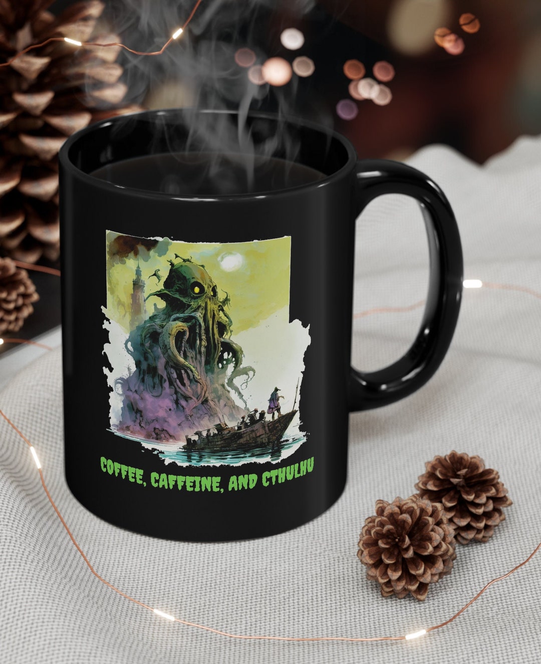 Cthulhu Coffee Mug: HP Lovecraft, Miskatonic Gift - Etsy