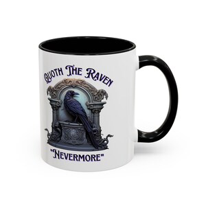 The Raven Mug. Quoth the Raven Mug, Edgar Allan Poe Mug, Gothic Raven ...