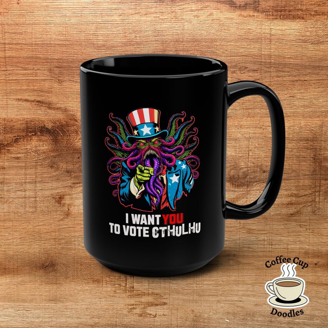 Vote Cthulhu Mug, Vote Cthulhu Coffeecup, Cthulhu for President, Funny ...