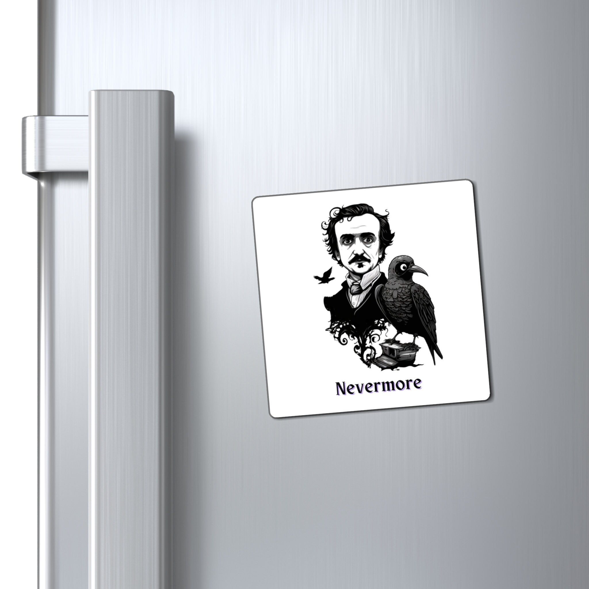 Edgar Allan Poe Magnet the Raven Magnet Halloween Magnet - Etsy