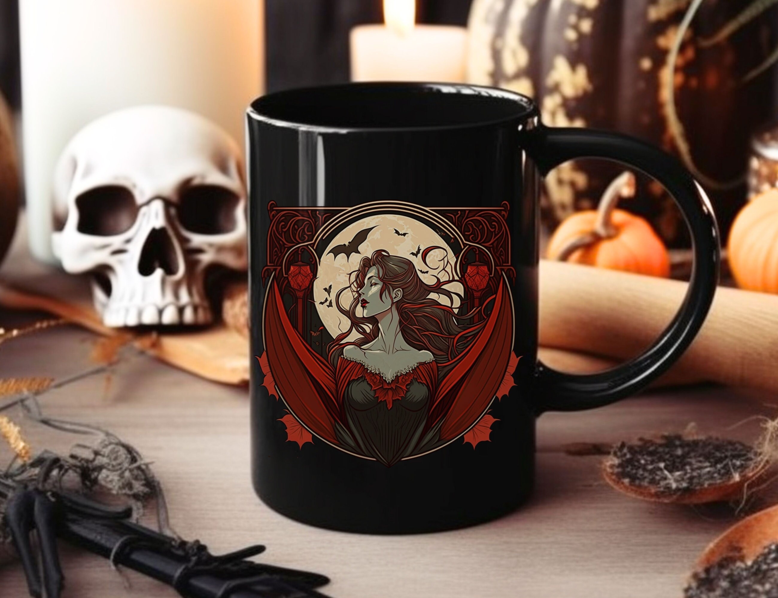 Vampire Mug Vampire Queen Vampire Gift Halloween Mug - Etsy