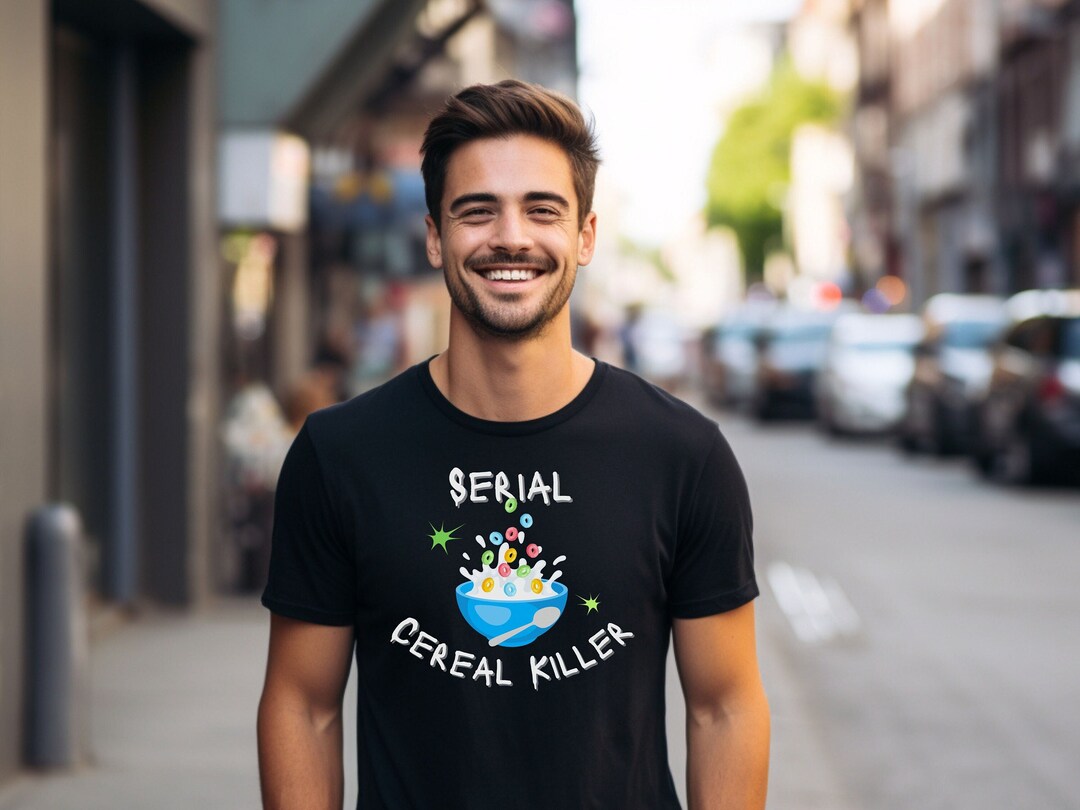 Serial Cereal Killer Tee, Cereal Killer Pun Shirt, Breakfast Cereal ...