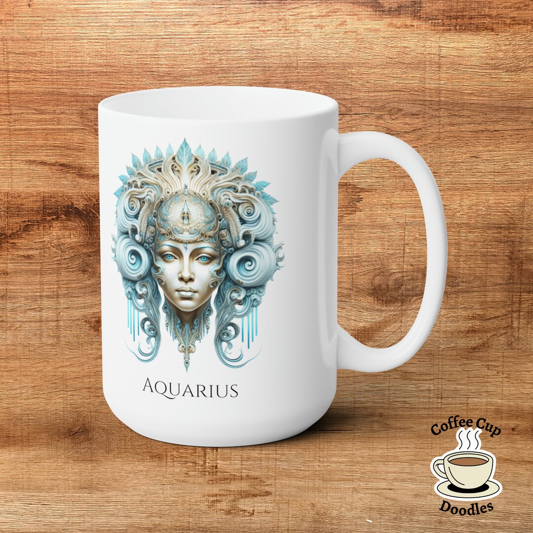 Aquarius Mug, Aquarius Coffee Cup, Aquarius Birthday, Aquarius Gift ...