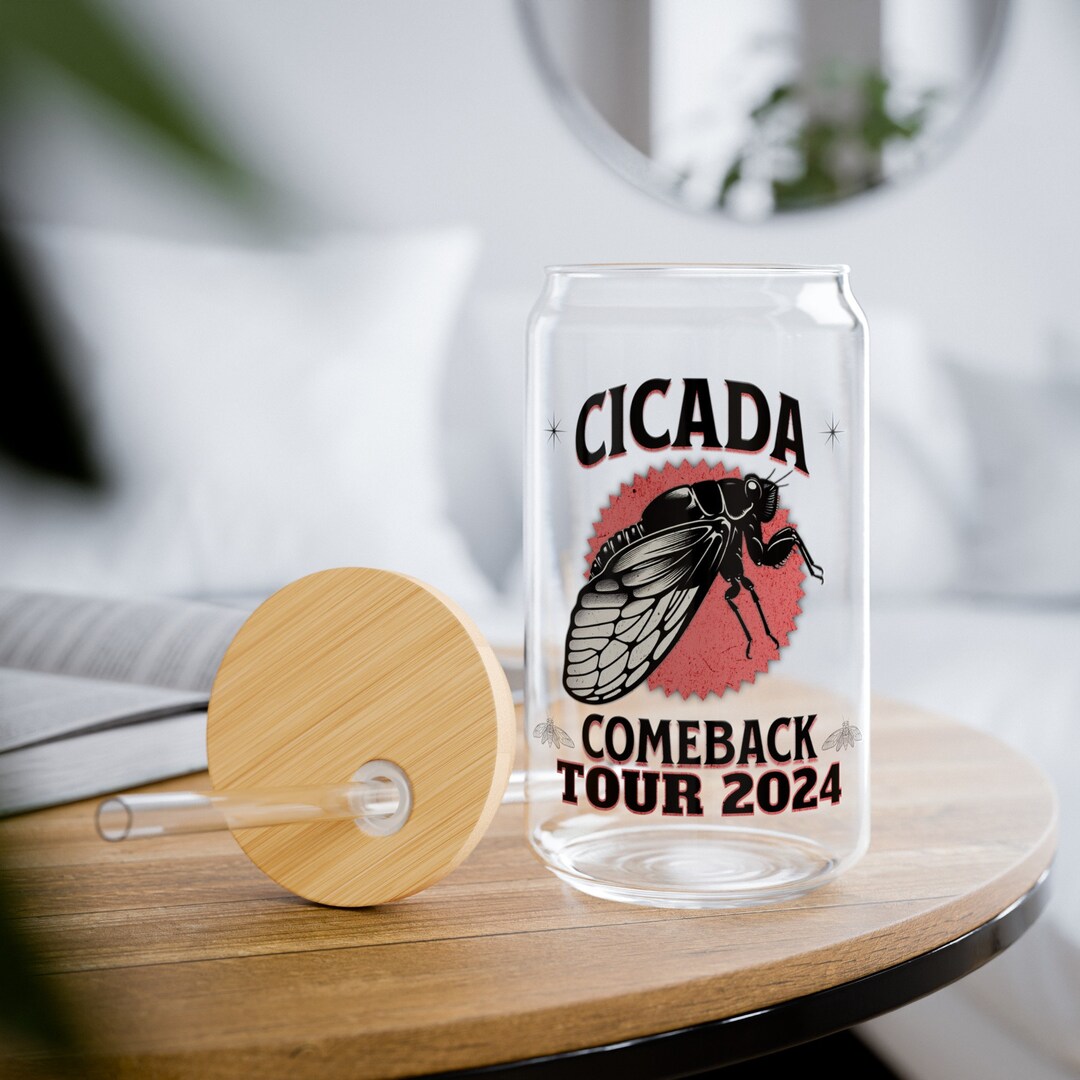 Cicada Sipper Glass, 2024 Year of the Cicada Glass, Insect Lover Gift ...