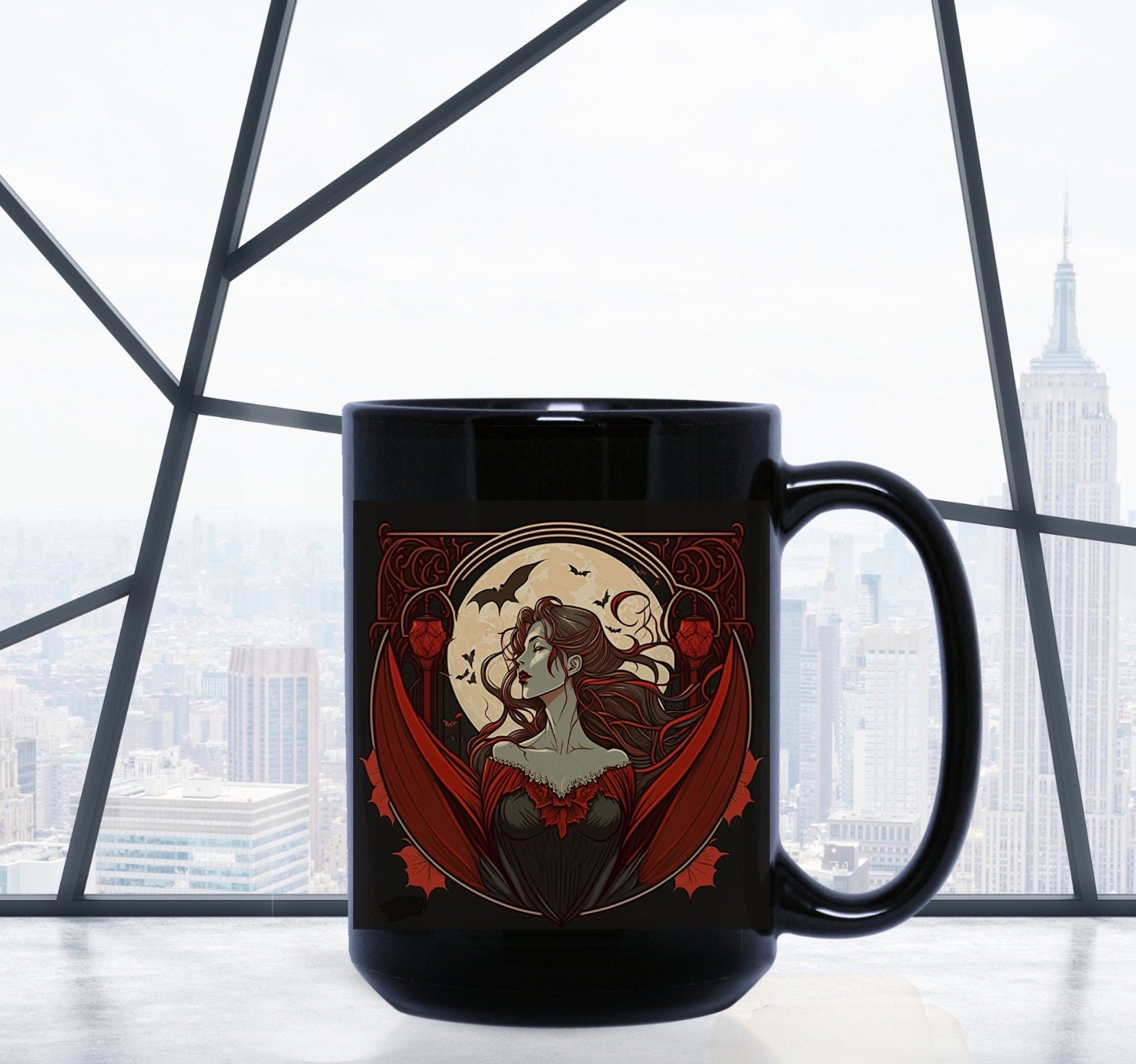 Vampire Mug Vampire Queen Vampire Gift Halloween Mug - Etsy