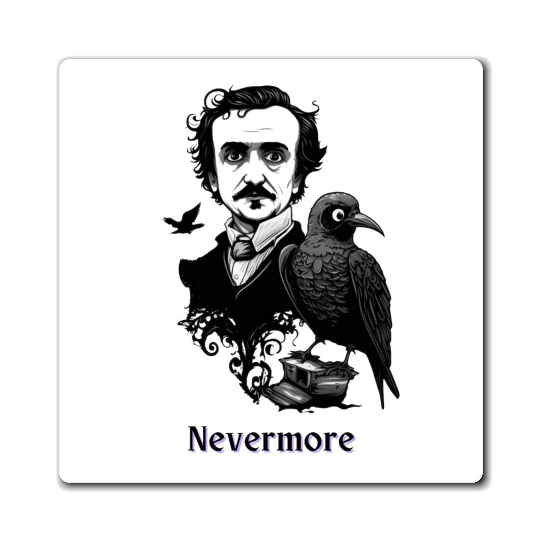 Edgar Allan Poe Magnet, the Raven Magnet, Halloween Magnet, Nevermore ...