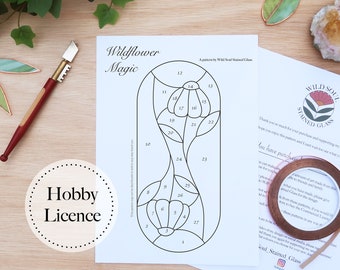 Moon Landscape Stained Glass Pattern, Stained Glass Patterns, Digital ...