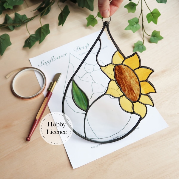 Sunflower Stained Glass Pattern - Etsy