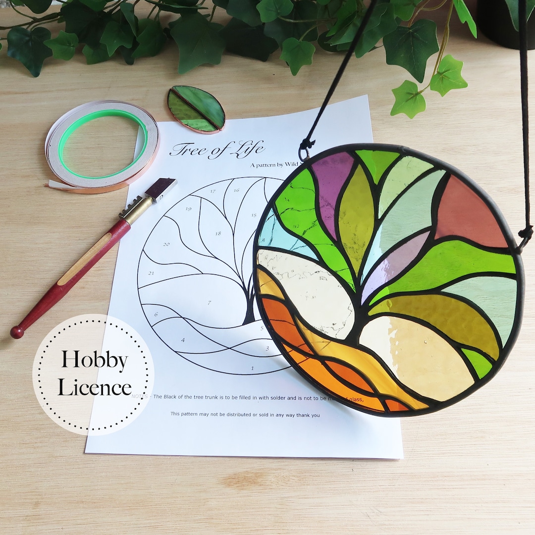 Tree of Life Stained Glass Pattern, Beginner Stained Glass Patterns ...