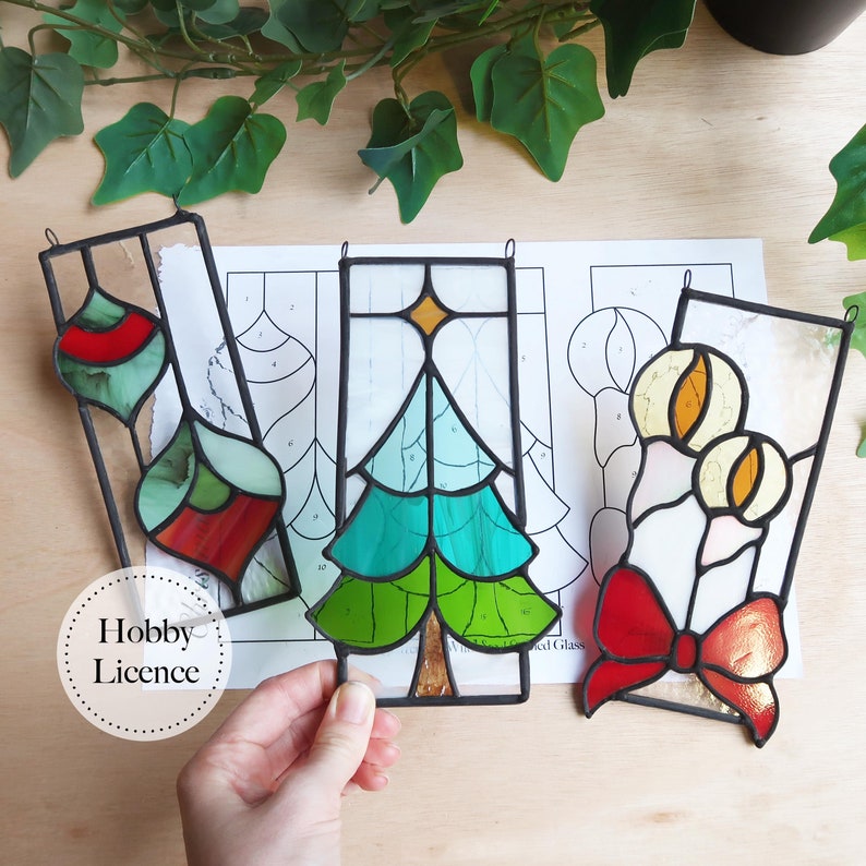 Christmas Stained Glass Patterns, Beginner Stained Glass Patterns, PDF ...